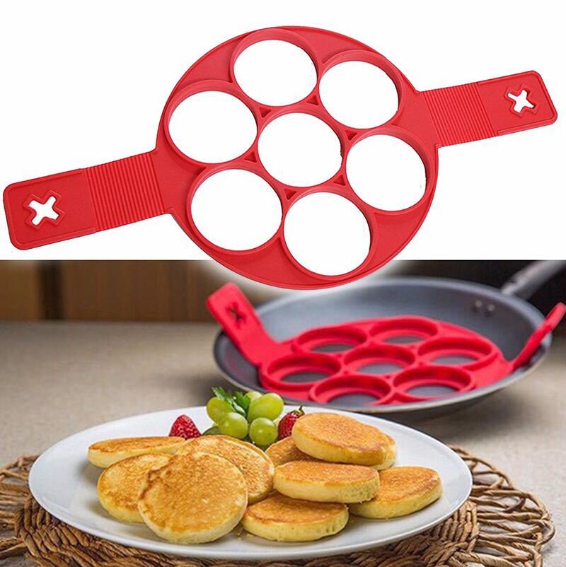 7 in 1 SILICONE FRIED EGG/PANCAKE MOULD - lukfancy.com