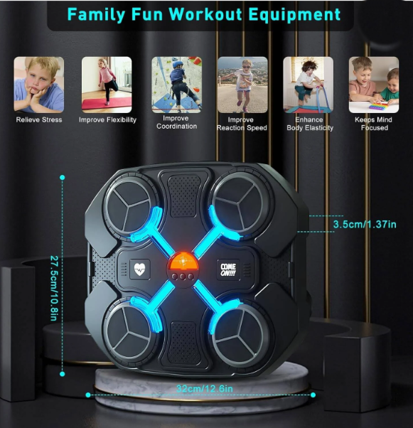 Wall Mounted Music Boxing Machine for Kids – Fun & Fitness Toy